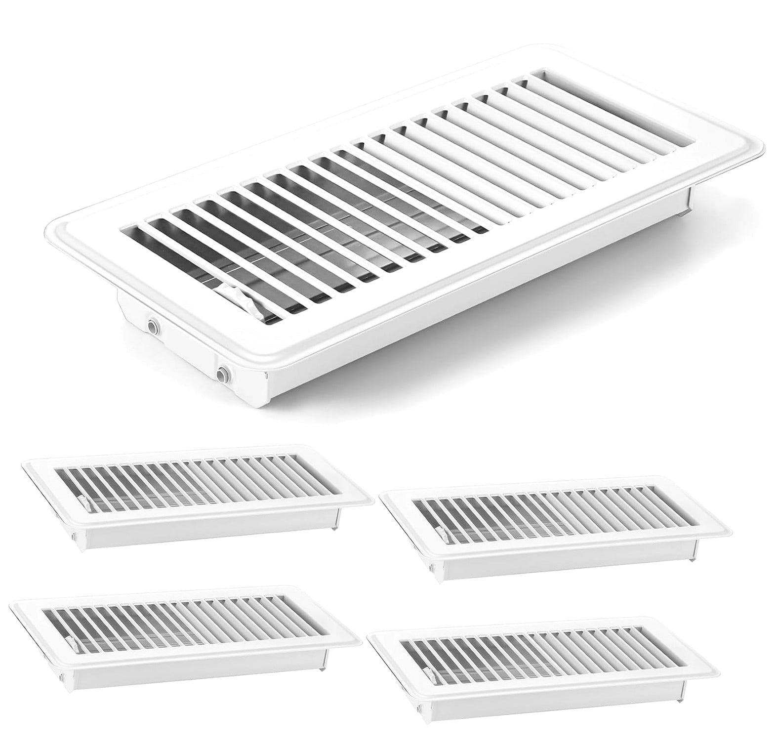 Fuliko 4 10'' Floor Vent Covers Floor Register Metal Vent Covers with ...