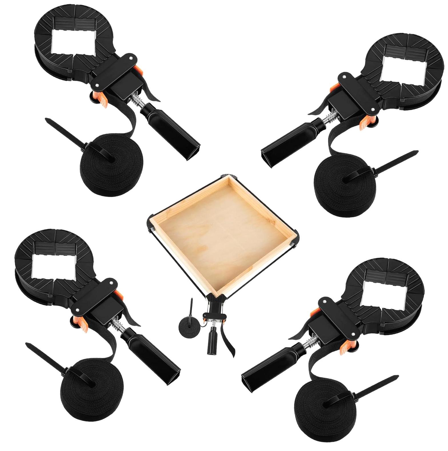 Fuliko 4-Pack 13-Foot Belt Band Strap Clamps for Woodworking, Quick ...