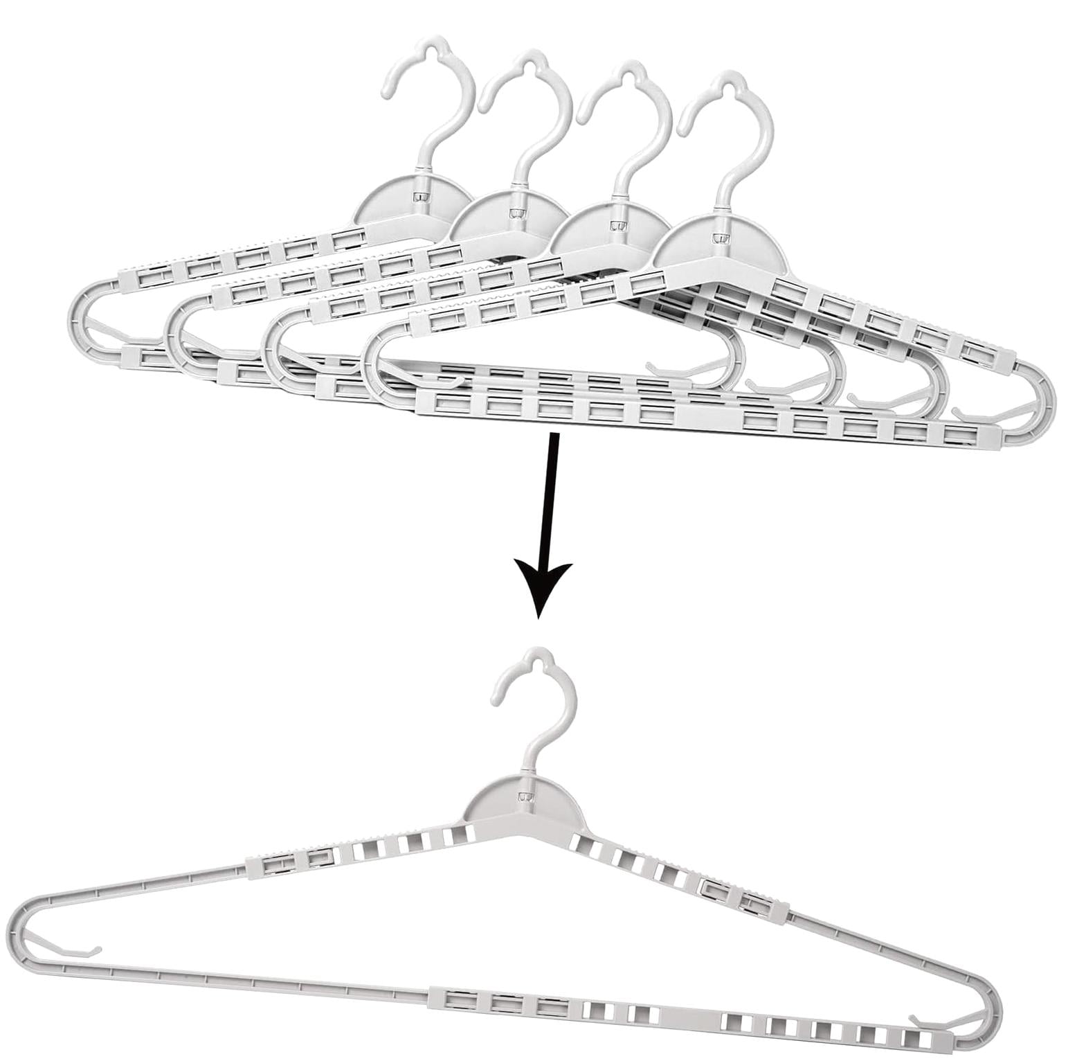 Fuliko 4 Pack Extra Large Hangers Enlarge Shoulder 16.5"-26" Drying ...