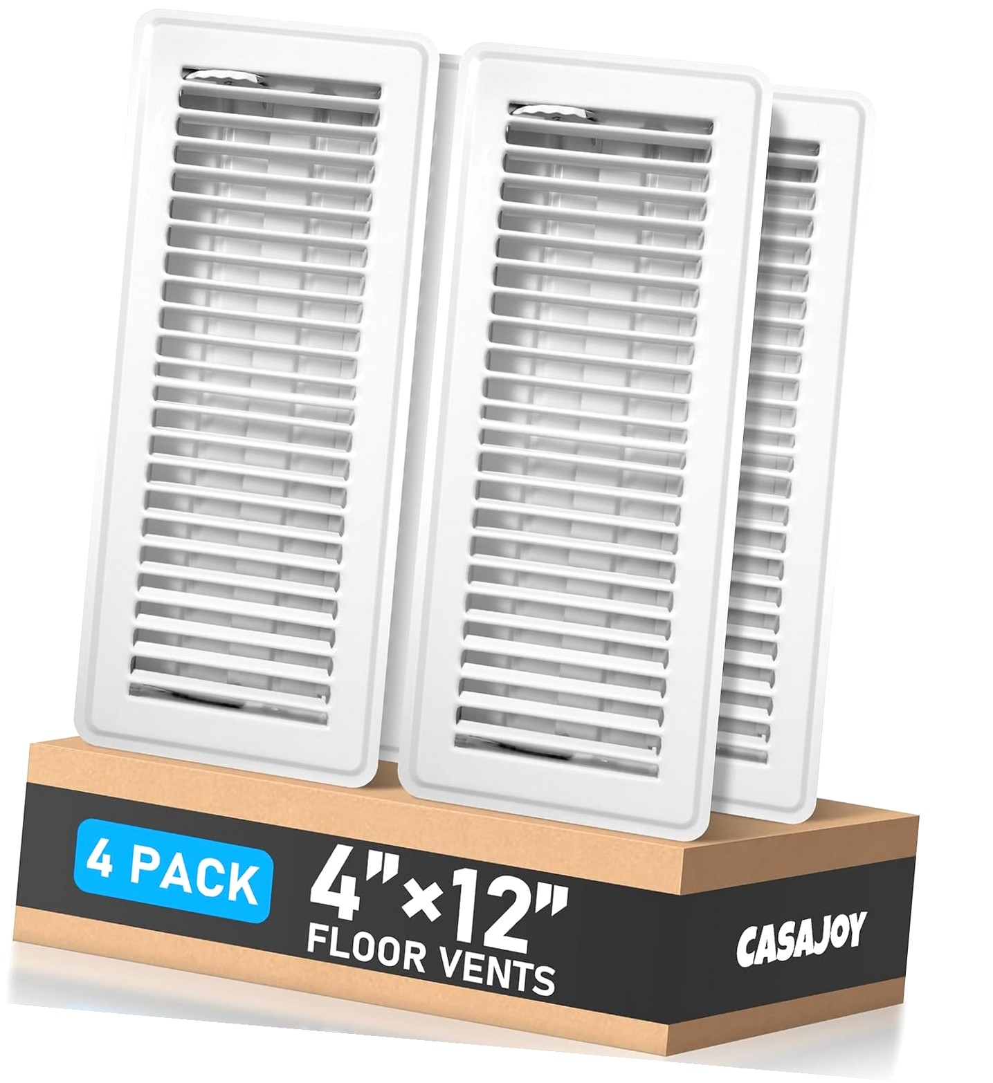 Fuliko 4 Pack Floor Vents Floor Registers 4x12 inch, Floor Air Vent ...