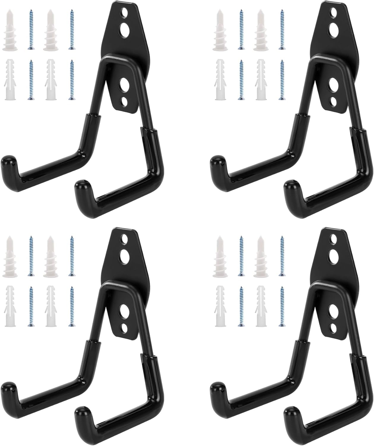 Fuliko 4 Pack Garage , Garage Organizer Wall Mount, for Utility ...