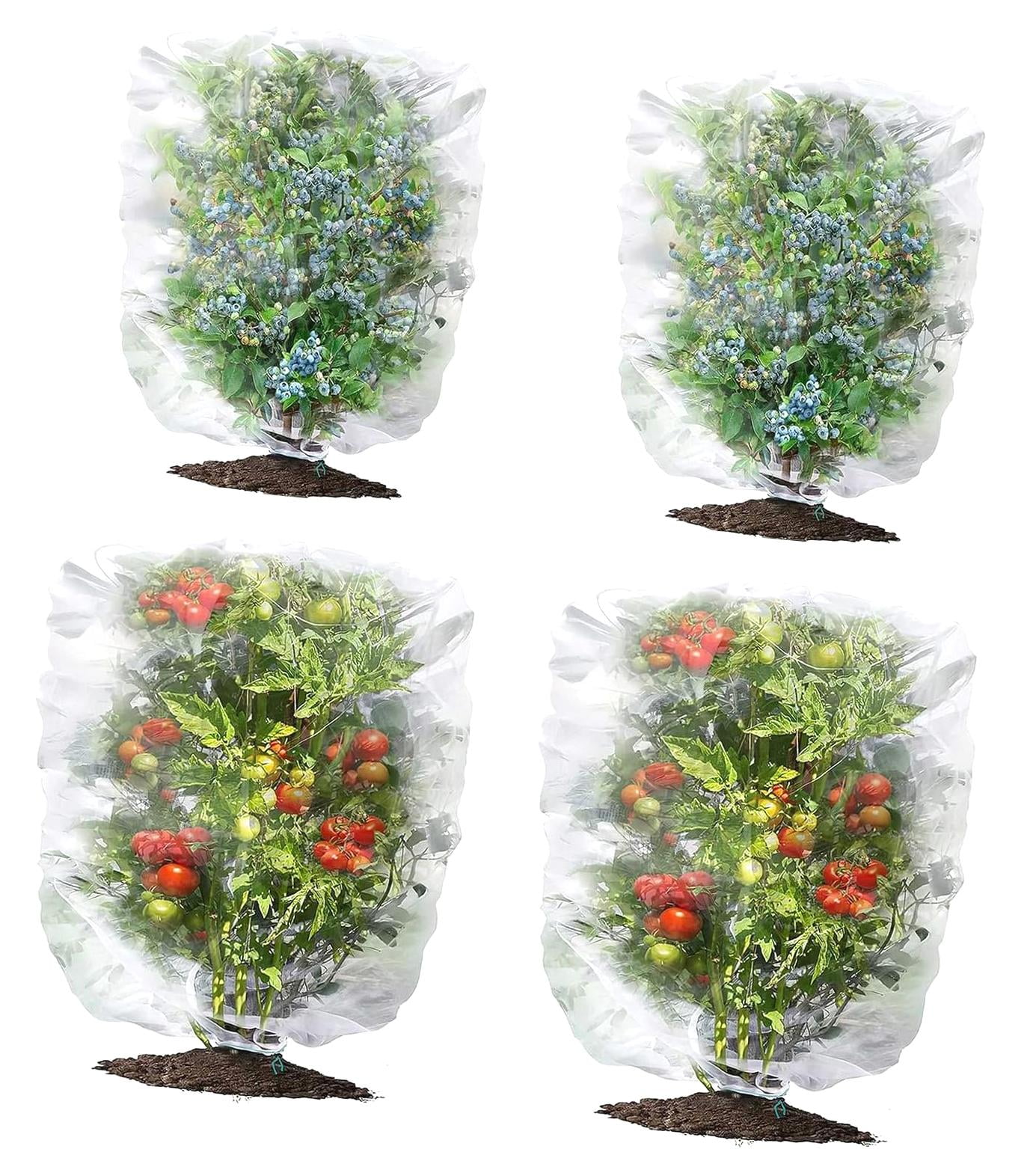 Fuliko 4 Pack Garden Netting Mesh Pest Barrier with Drawstring, 2 Sizes ...