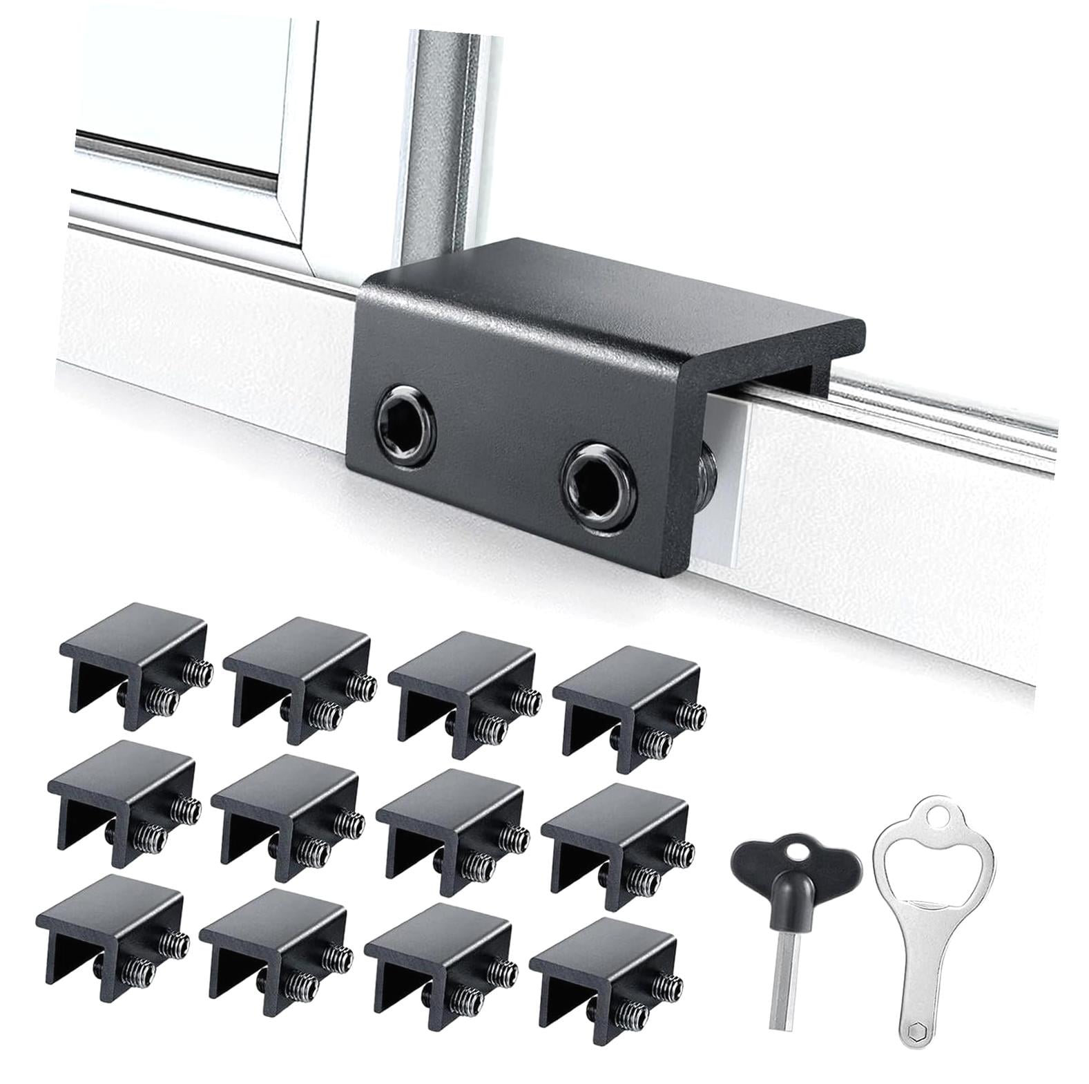 Fuliko 4 Pack Sliding Window Locks with Key, Adjustable Security Locks ...