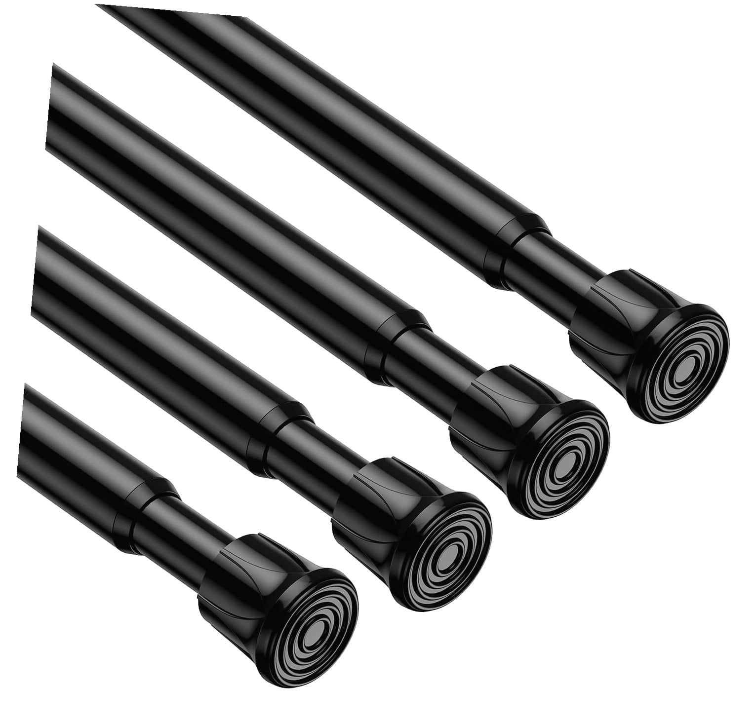 Fuliko 4 Pack Tension Rods 28-43 Inches, 5/8" Diameter Load Expandable ...