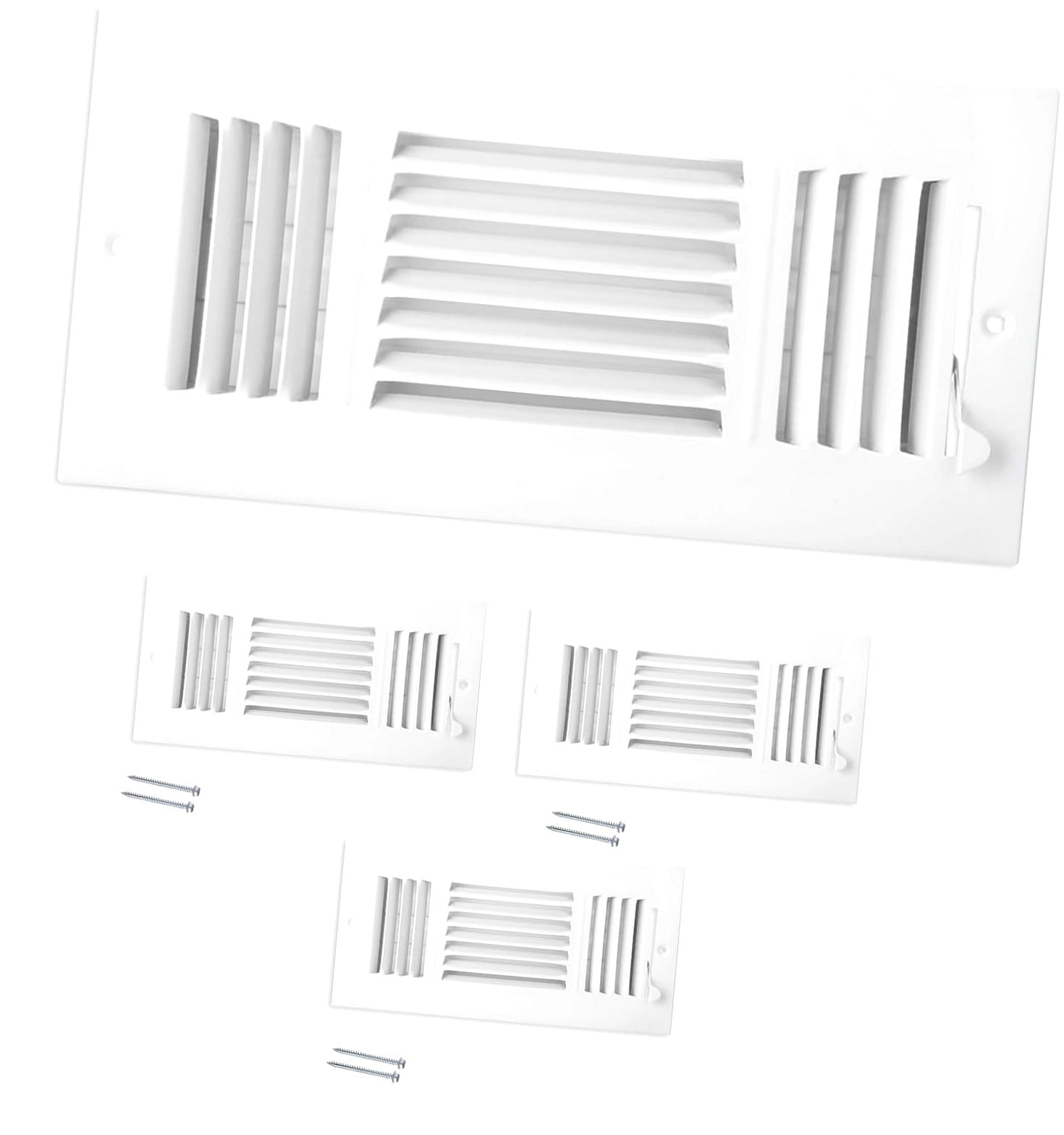 Fuliko 4 Pcs 10x4" Air Vent Covers for Ceiling, Metal Vent Register 3 ...