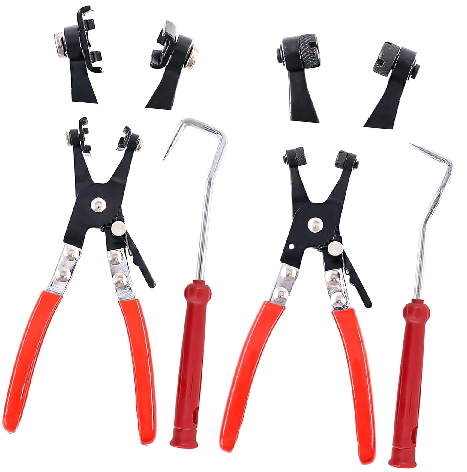 Fuliko 4-Piece Hose Clamp Pliers Set, Featuring 2 Cross Slotted and ...