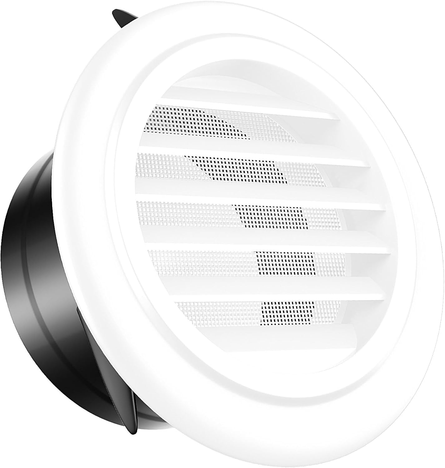 Fuliko 4 inch Soffit Vents, Air Vent Cover Round Vent with Integrated ...