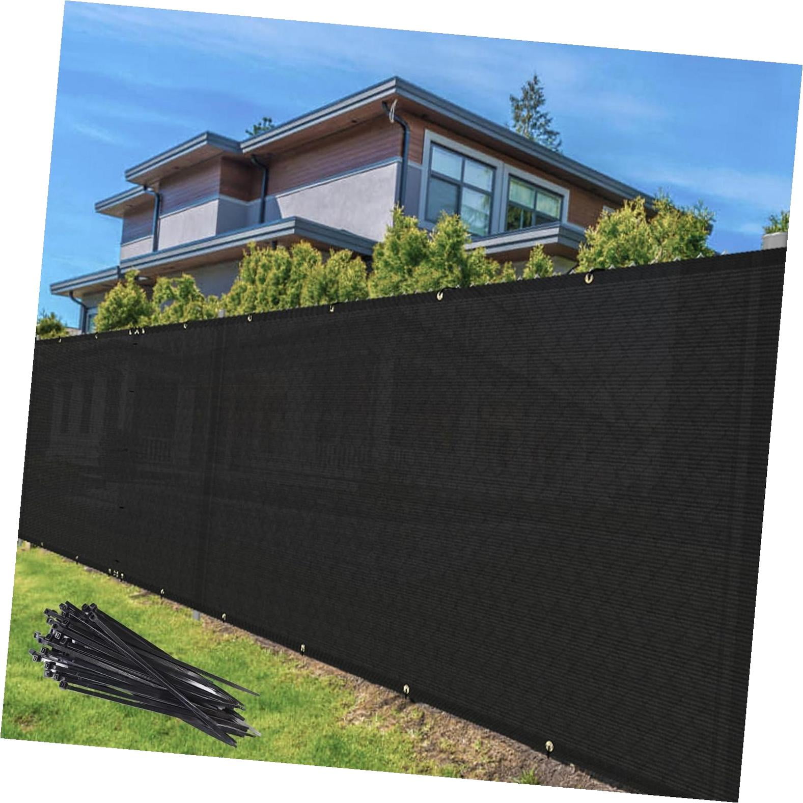 Fuliko 4' x 12' Privacy Fence Screen Shade Cloth with Grommets, Chain ...