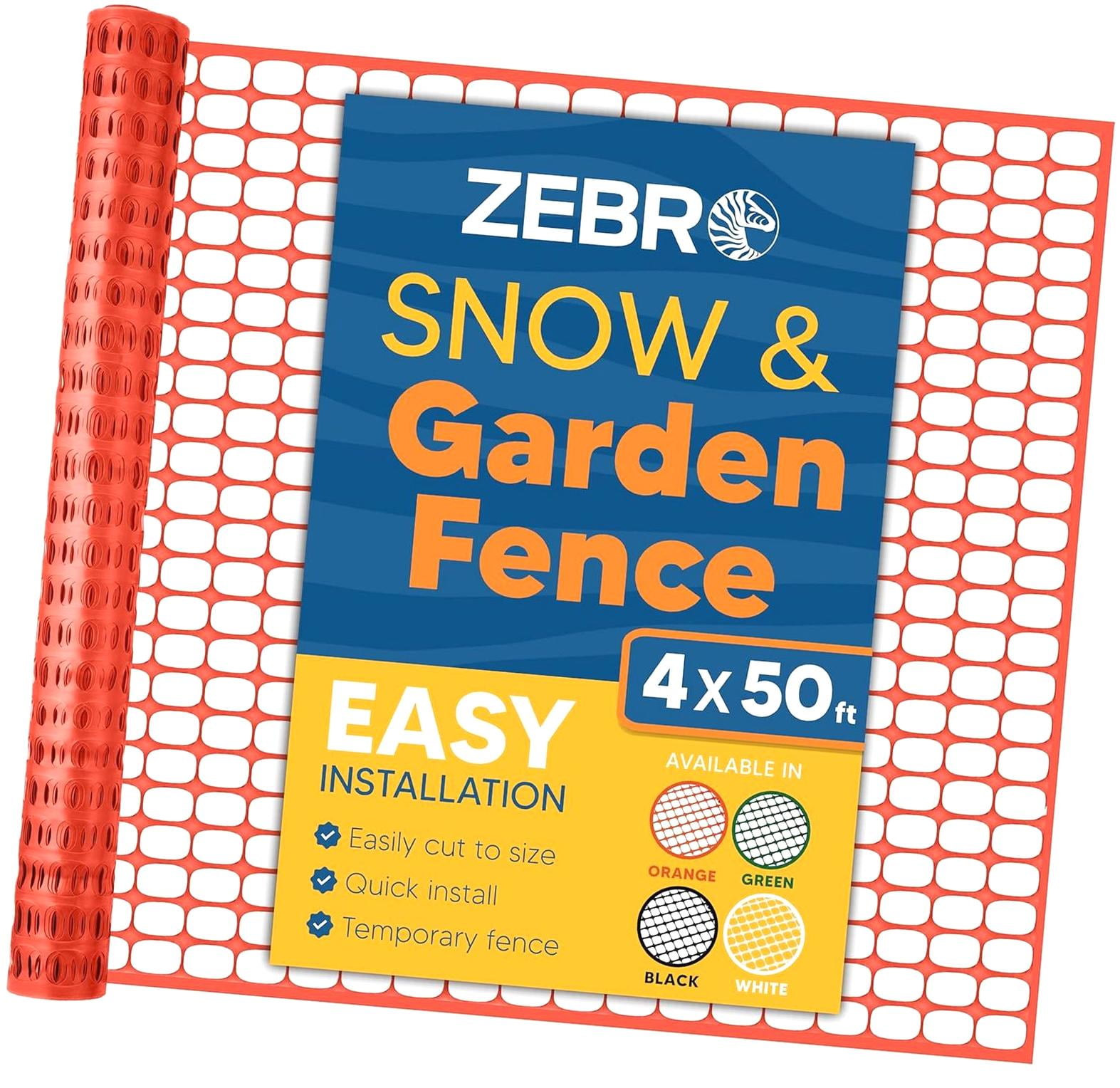 Fuliko 4' x 50' White Plastic Garden Fence Roll – Lightweight Mesh ...