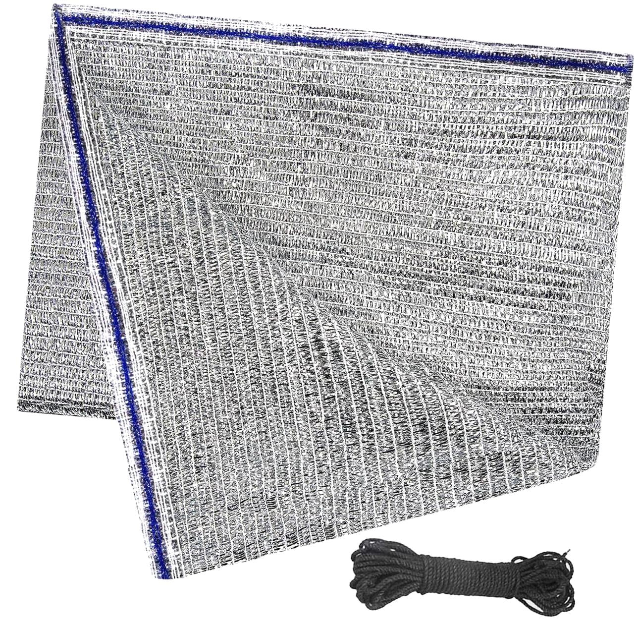 Fuliko 40% Aluminum Foil Shade Mesh Cloth Without Grommets Silver ...