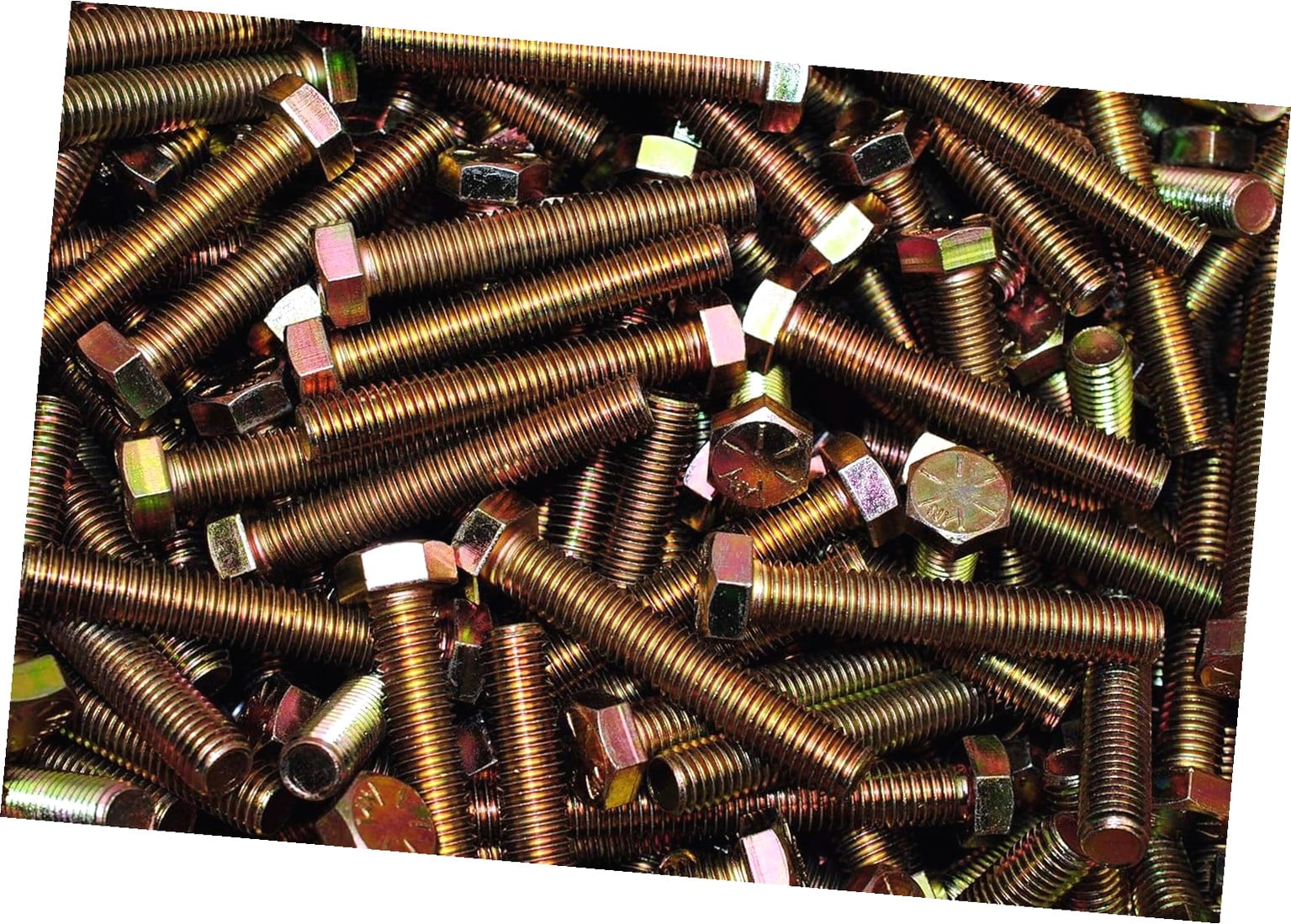 Fuliko (40) Full Thread Grade 8 Hex Tap Bolts 1/2-13 3" Coarse Yellow ...