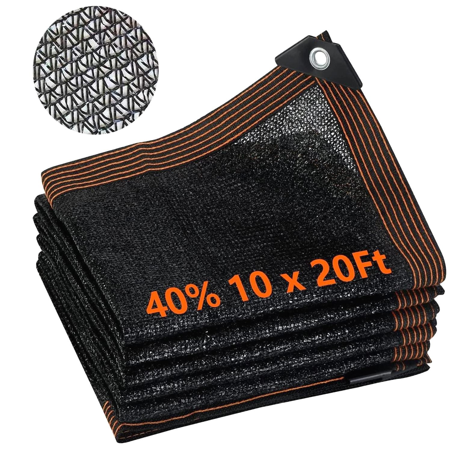 Fuliko 40% Shade Fabric 10 x20 Feet Garden Shade Cover with Reinforced ...