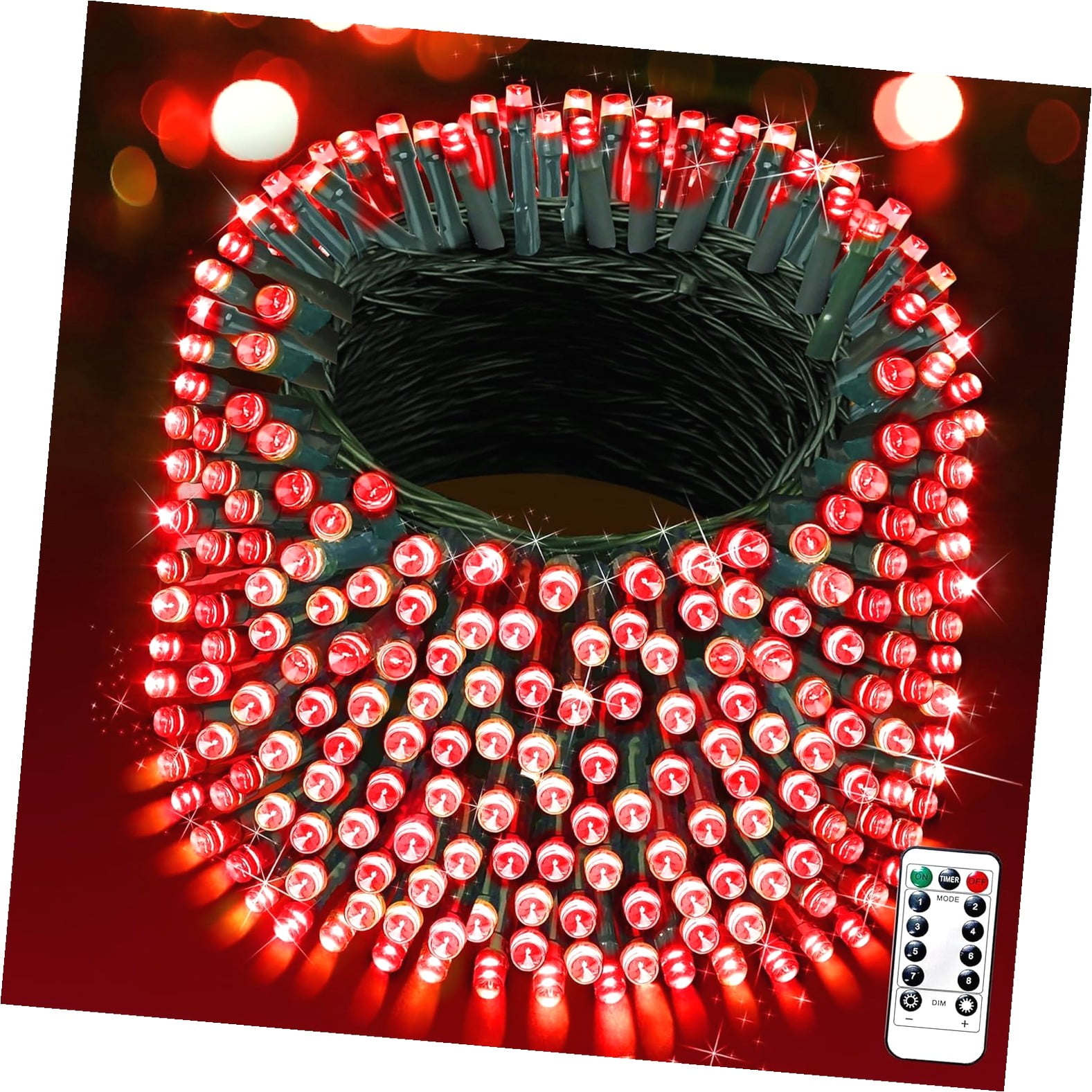 Fuliko 403FT 1000 Christmas Lights Wire String Lights 8 Modes with ...