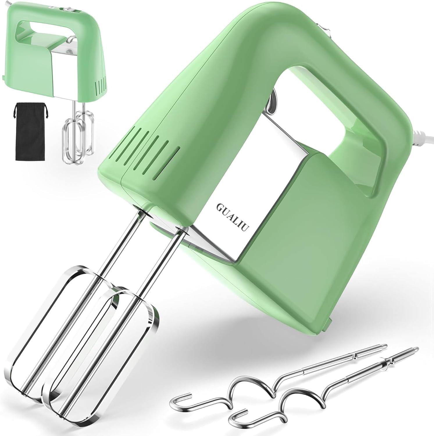 Fuliko 450W Electric Hand Mixer, 5-Speed Large Handheld Food Mixer with ...