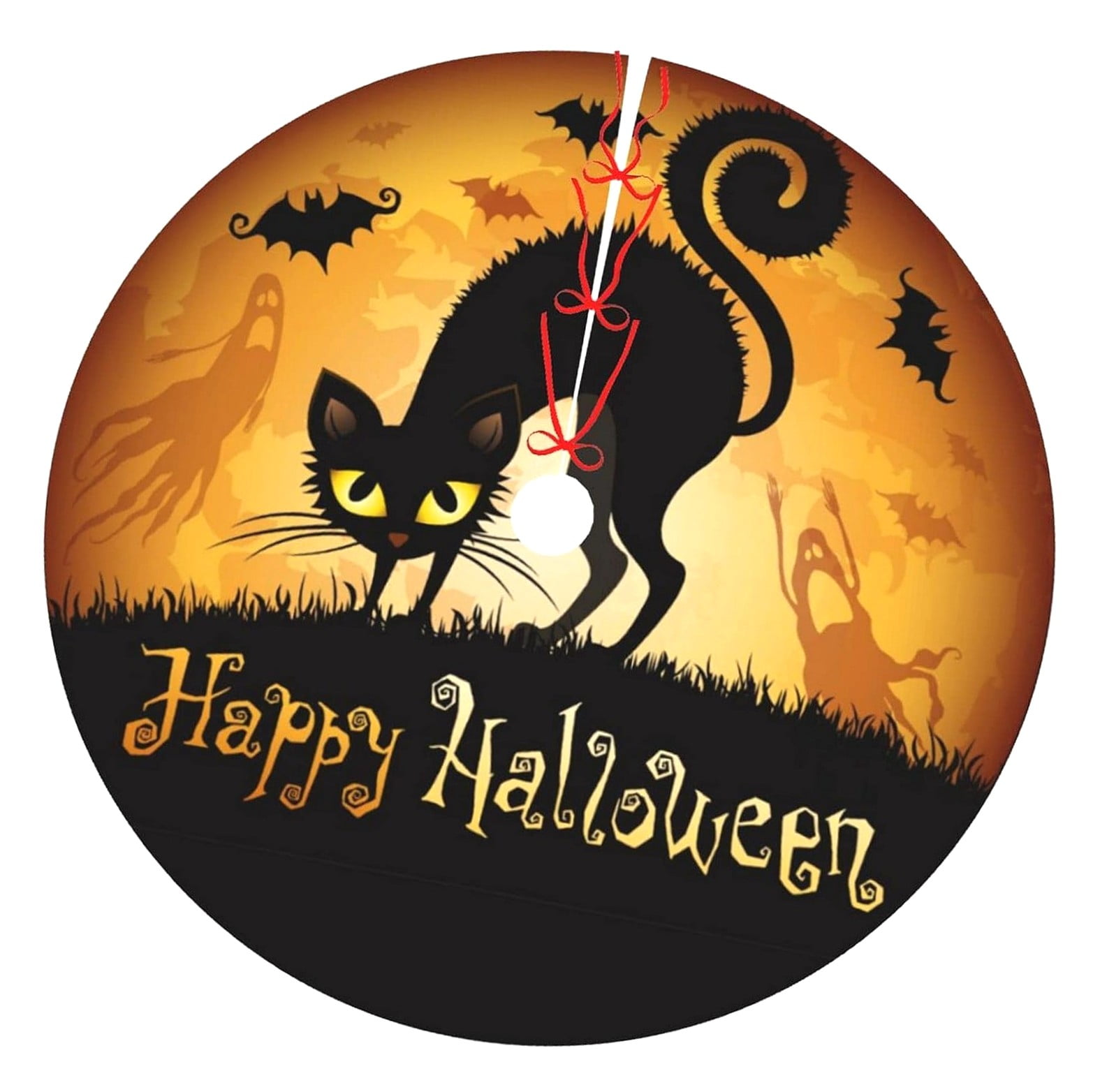 Fuliko 48" Christmas Tree Skirt with Moon Design Holiday Party ...