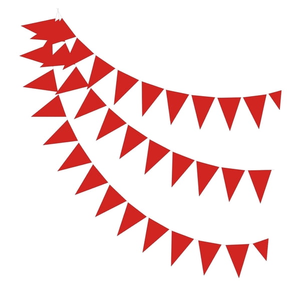 Fuliko 49ft Pennant Banner Flags, Felt Pennant Flags String Triangle ...