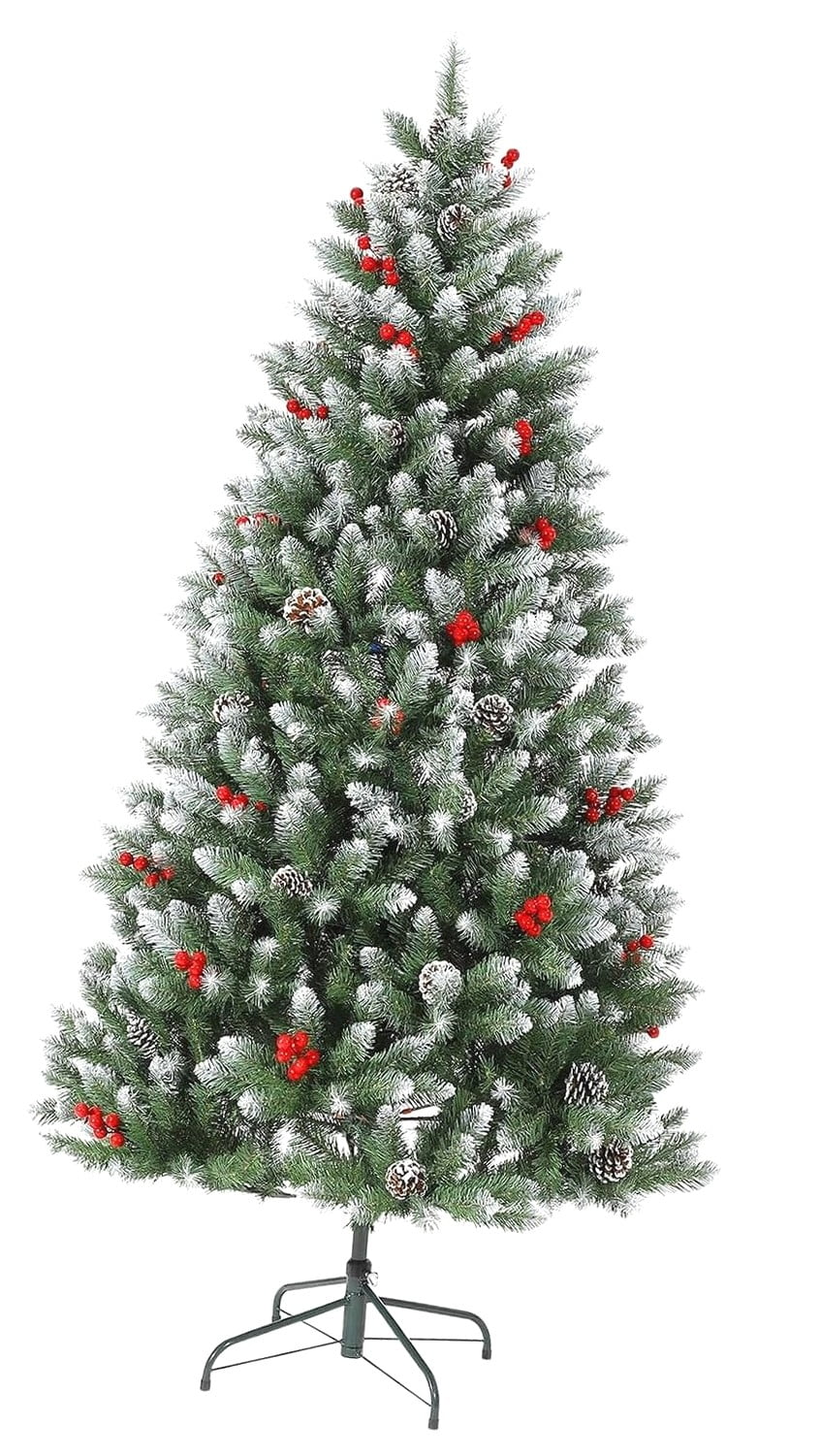 Fuliko 4FT Pre-Lit Artificial Christmas Tree Pre-Decorated Fluffy ...