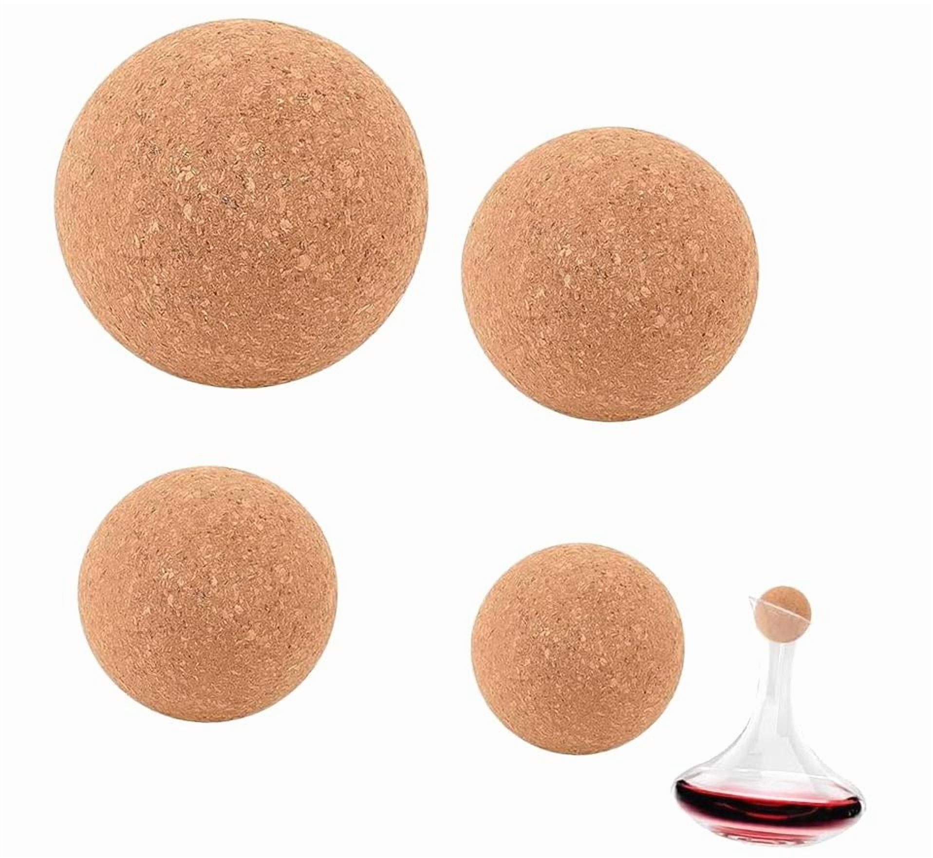 Fuliko 4Pcs Cork, Assorted Sizes Decanter Stoppers, Wooden Plug for ...