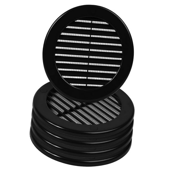 Fuliko 5-Pack 4" Round Air Vent Cover – Plastic Soffit Air Vent ...