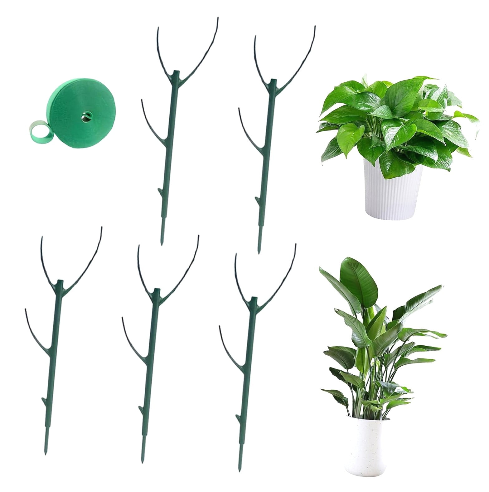 Fuliko 5 Pack Stackable Plant Stakes, Stackable Plant Stakes for Indoor ...
