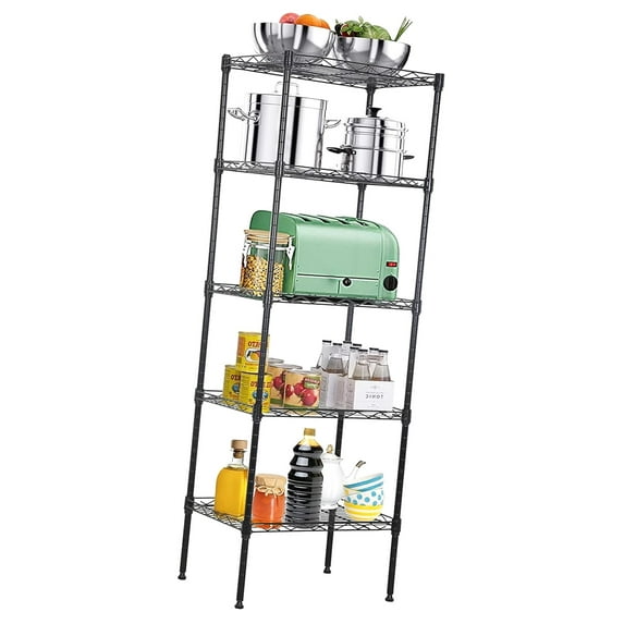 Fuliko 5-Tier Metal Wire Shelving Unit with Height, NSF Certified ...