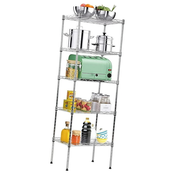Fuliko 5-Tier Metal Wire Shelving Unit with Height, NSF Certified ...