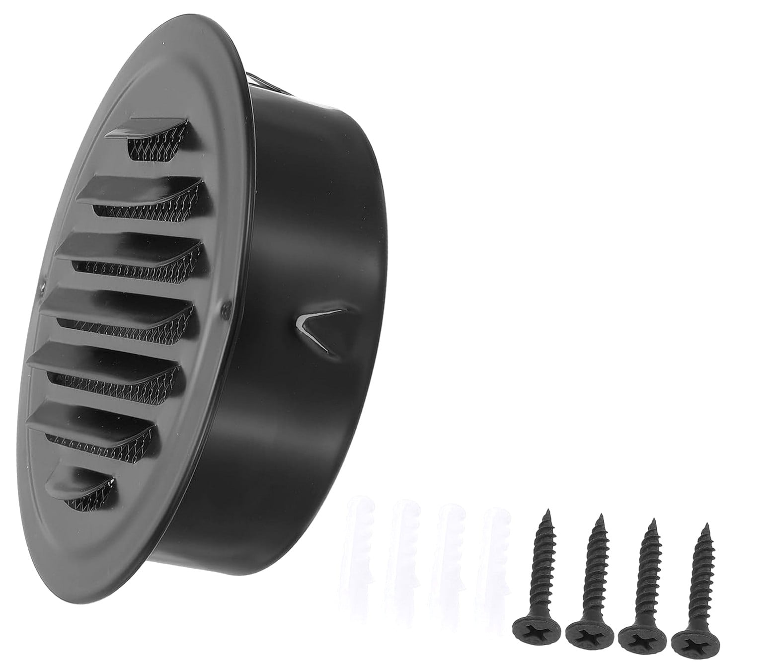 Fuliko 5-inch Round Air Vent Cover, Steel Louvered Wall Inlet Outlet ...