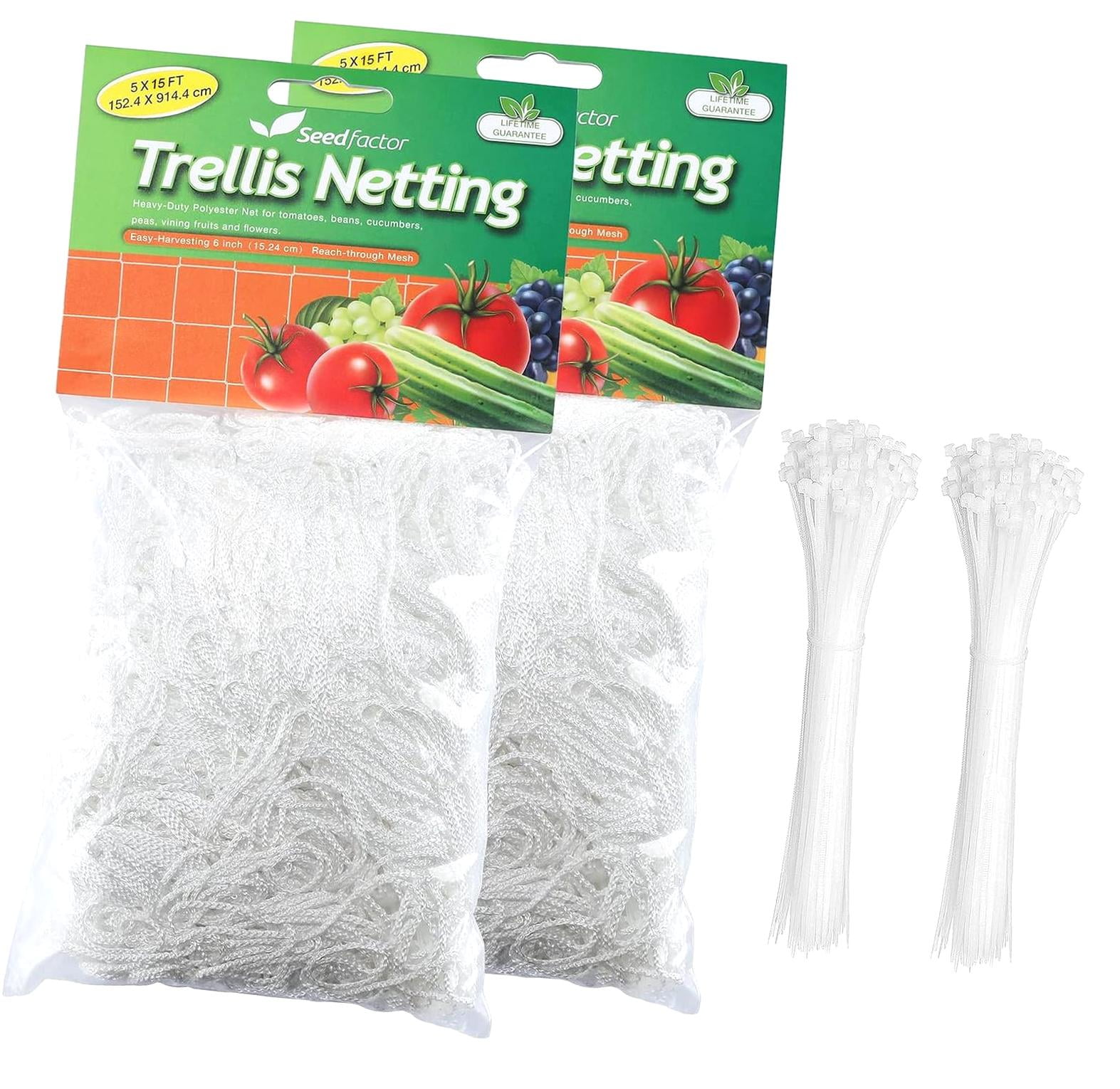 Fuliko 5 x 15 ft. Plant Trellis Netting, Heavy-Duty Polyester Grow Net ...