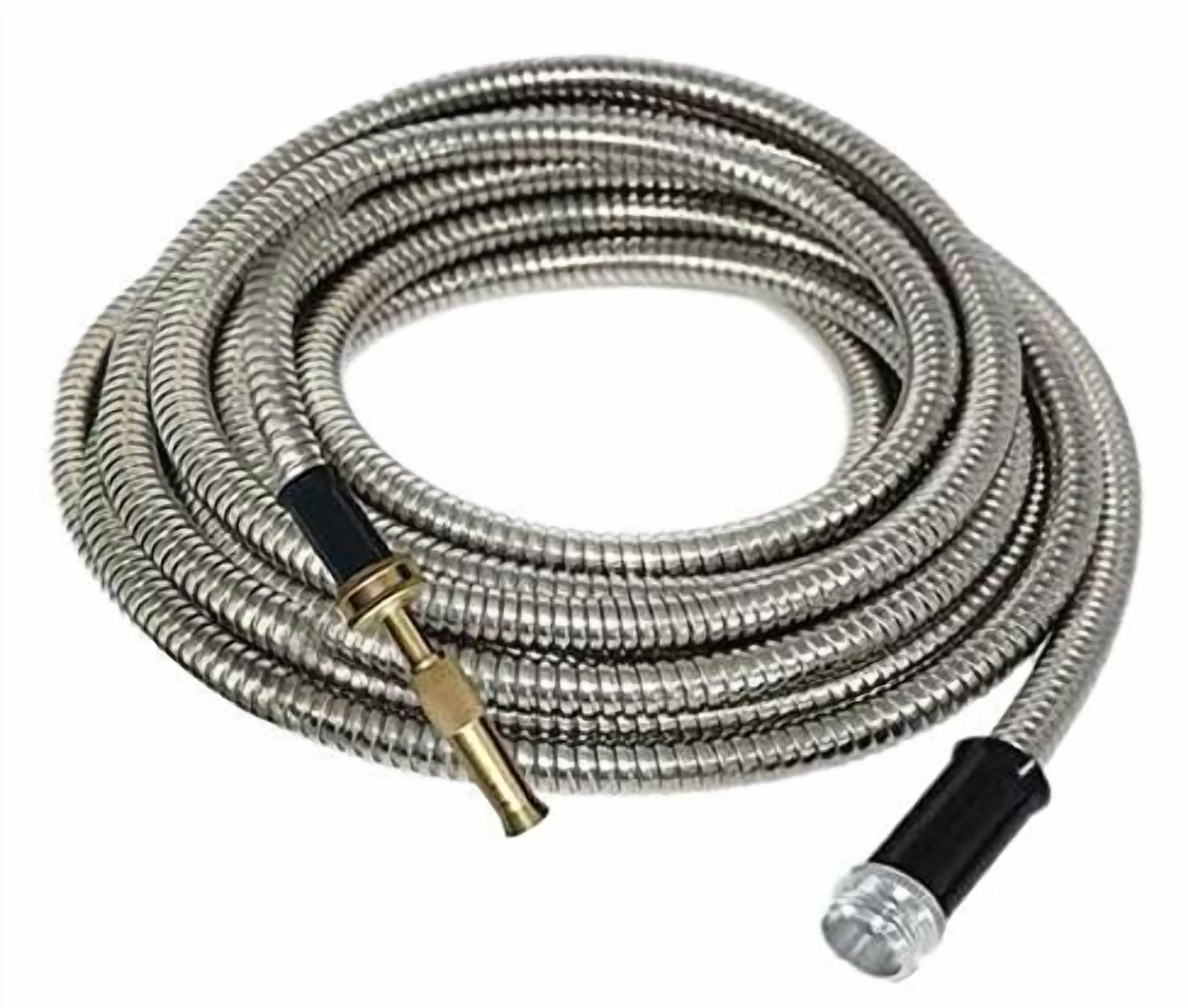 Fuliko 50' FT Lightweight 304 Steel 18 Gauge Hose with Premium Fireman ...