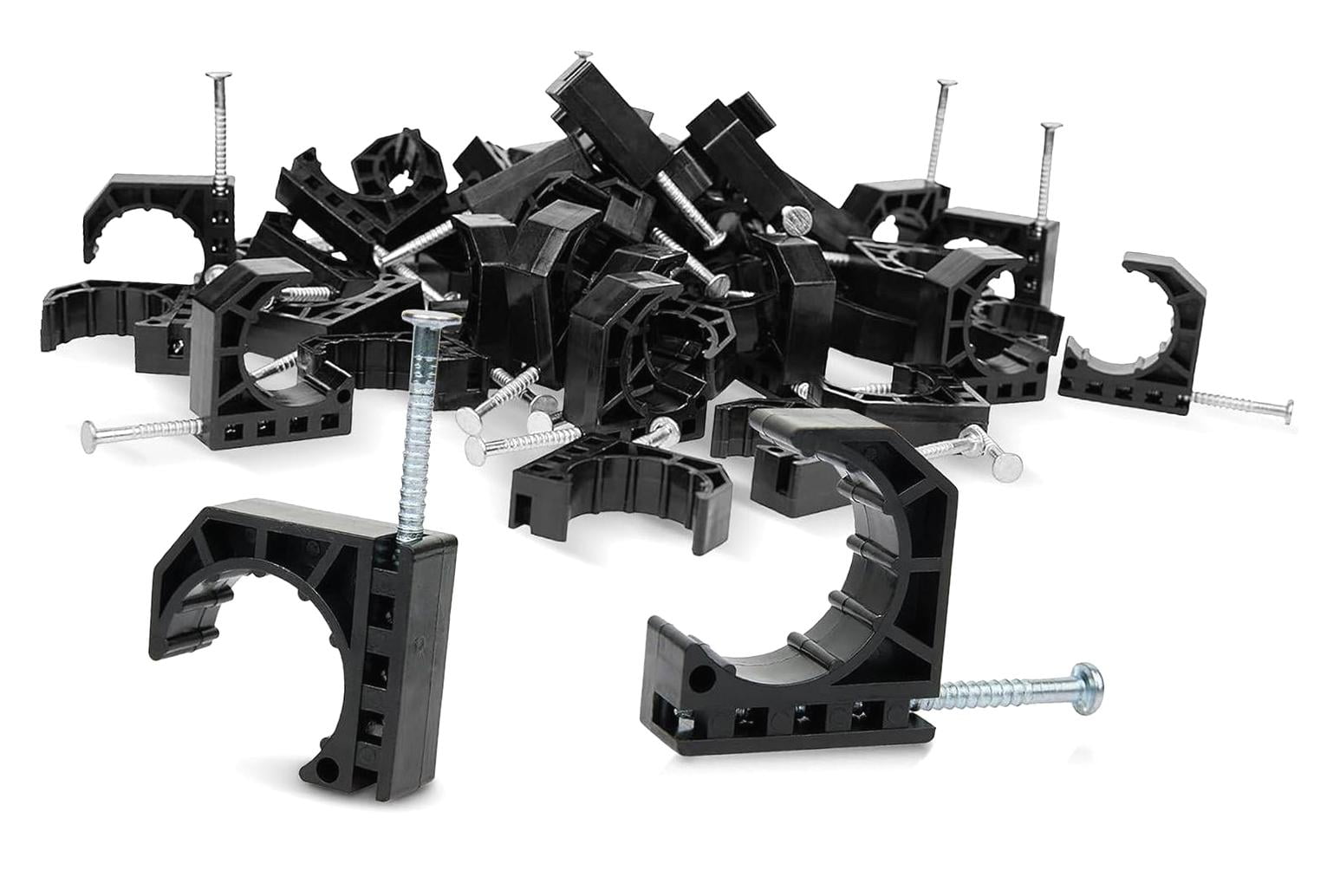 Fuliko 50-Pack Colored Half Clamp Fixtures, J- with Nails for 3/4" PEX ...