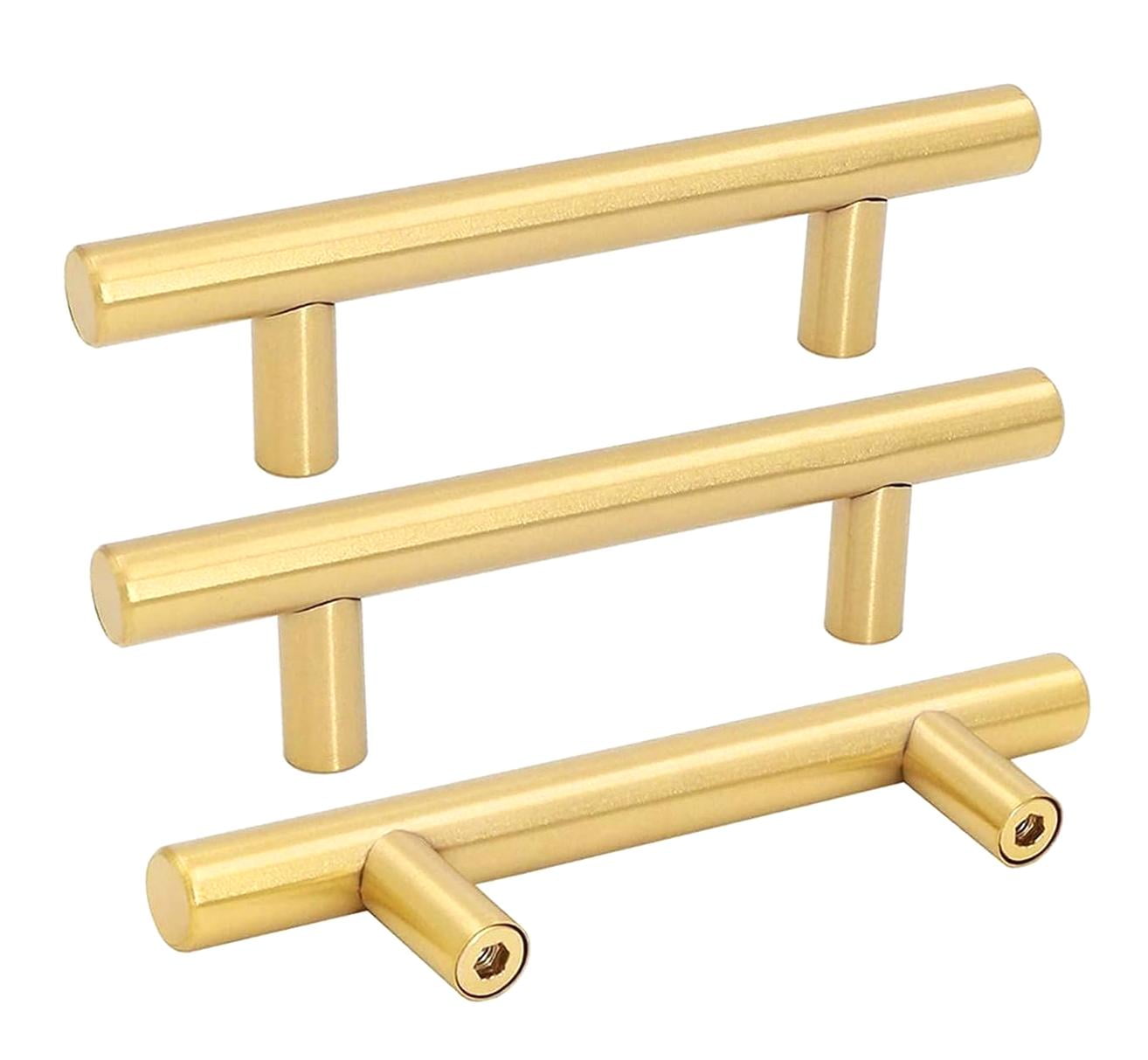 Fuliko 50-Piece Brushed Steel Cabinet Handles for Kitchen and Bathroom ...