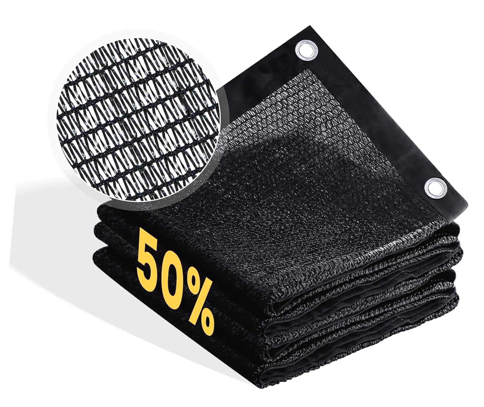 Fuliko 50% Shade Cloth, 12x20FT Mesh with Grommets Every 3 FT, Sun ...