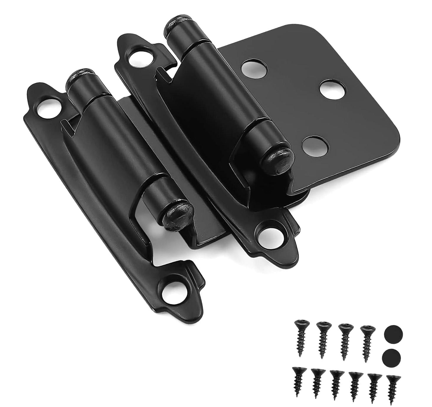 Fuliko 50 Units (25 Pairs) 1/2" Overlay (Adjustable) Cabinet Hinges ...