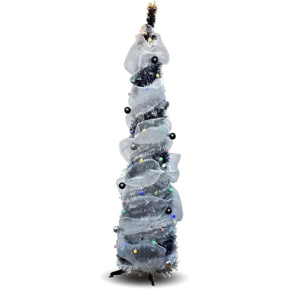 Fuliko 5FT Christmas Tree with 10-inch 1.6 Feet Metallic, Multi-Color ...