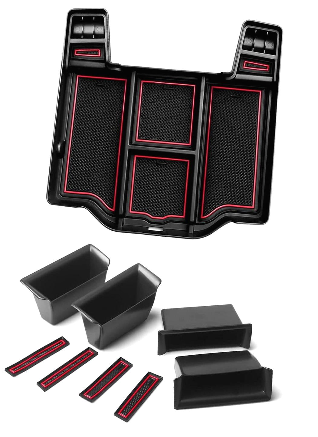 Fuliko 5PCS Center Console Organizer for 2019-2025 1500, Includes Door ...