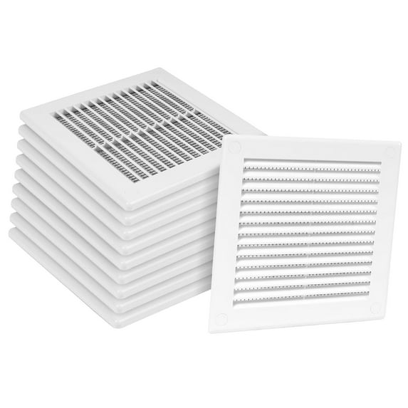 Fuliko 6" 6" (Outer Size) Square Air Vent Cover – White Plastic Vent ...
