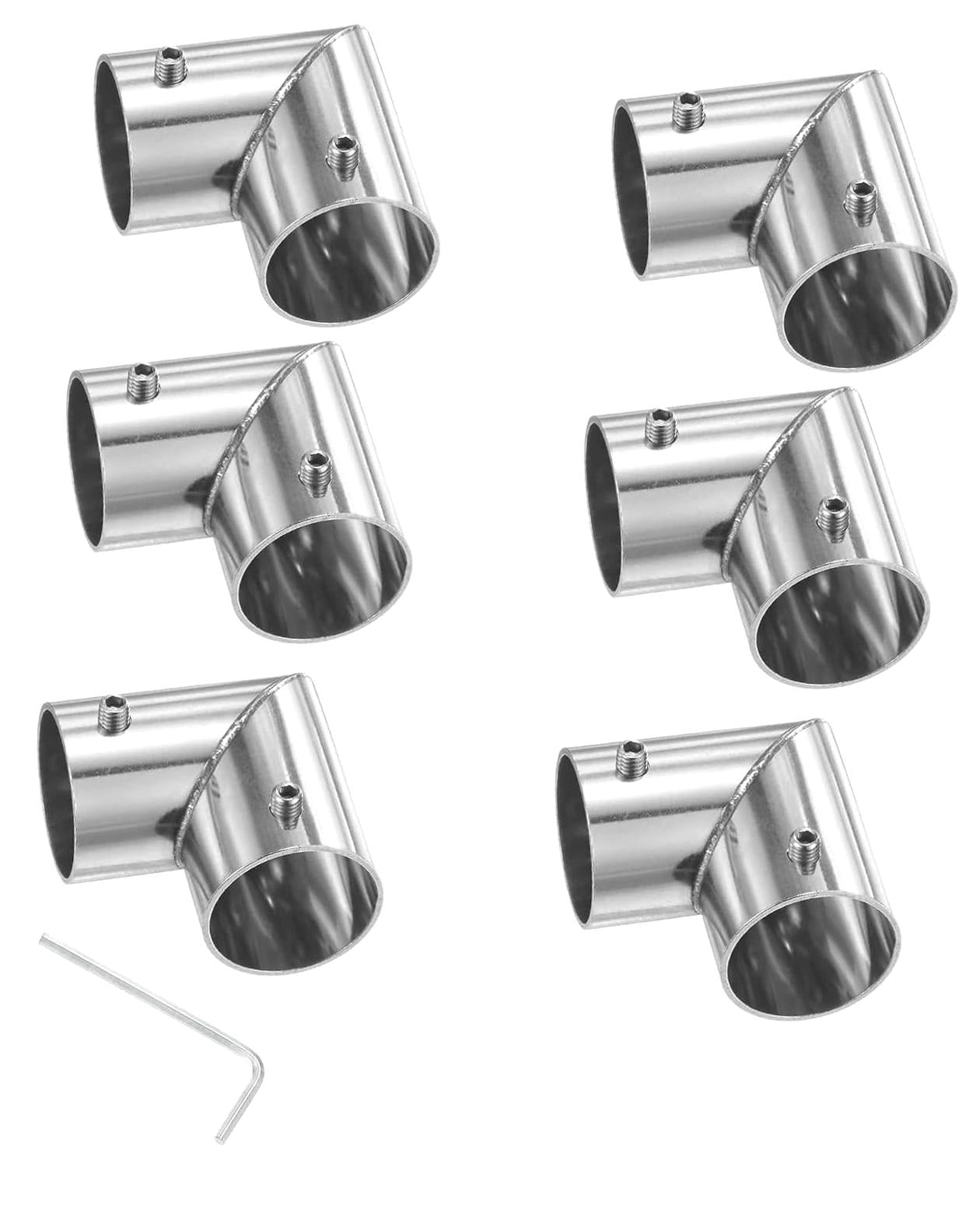 Fuliko 6-Pack Structural Pipe Connector, 90 Degree 2 Way Pipe Fittings ...