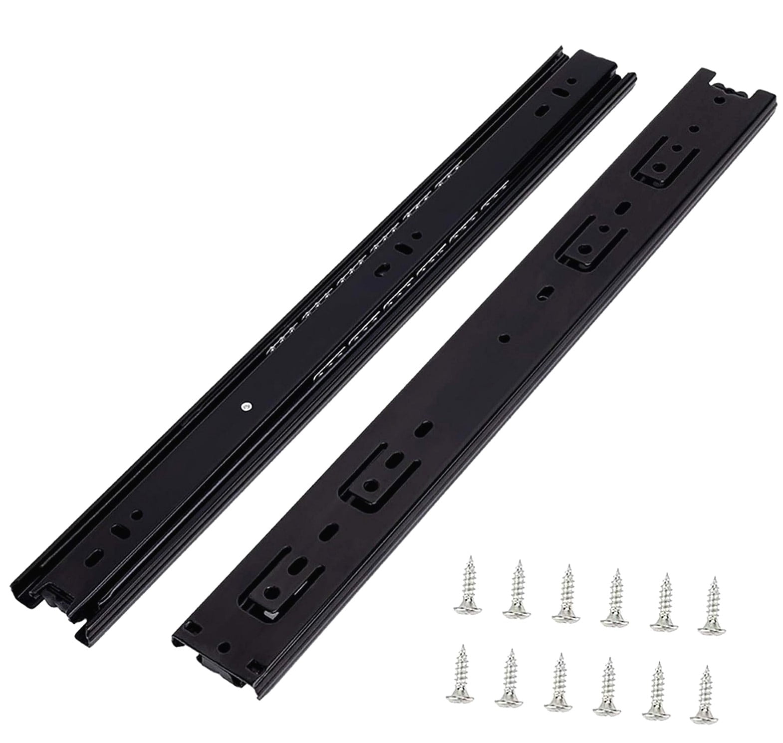 Fuliko 6 Pairs of 16 Inch 3-Section Full Extension Side Mount Drawer ...