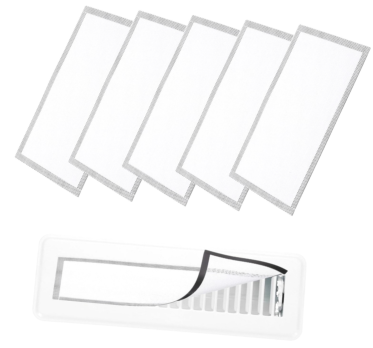 Fuliko 6 Pcs Floor Vent Covers, Floor Register Cover Air Vent Screen ...