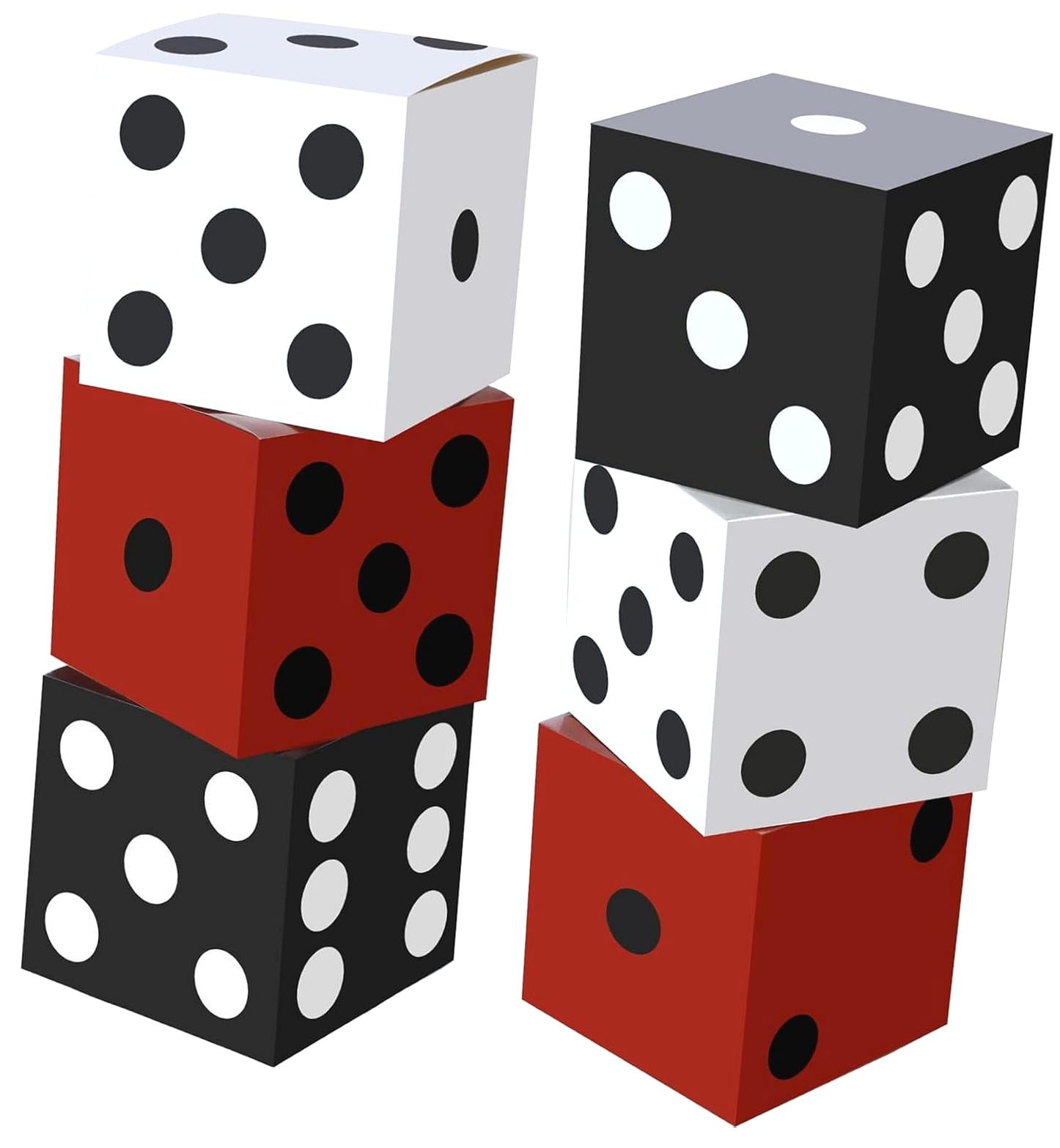 Fuliko 6 Pcs Large Co Dice Boxes 11 in Co Theme Party Decoration Vegas ...