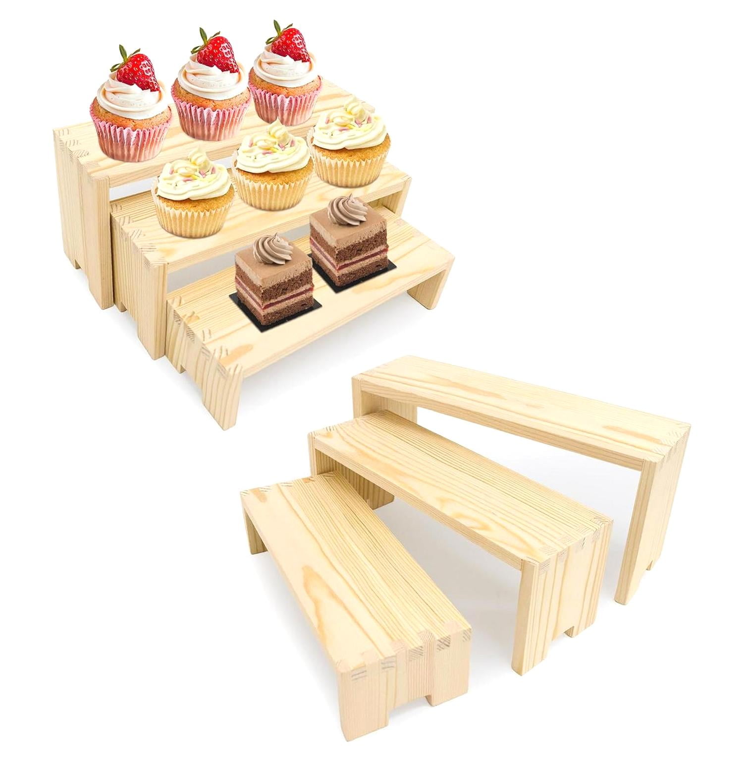Fuliko 6-Piece Wooden Display Elevation Set - Rectangular Platforms ...