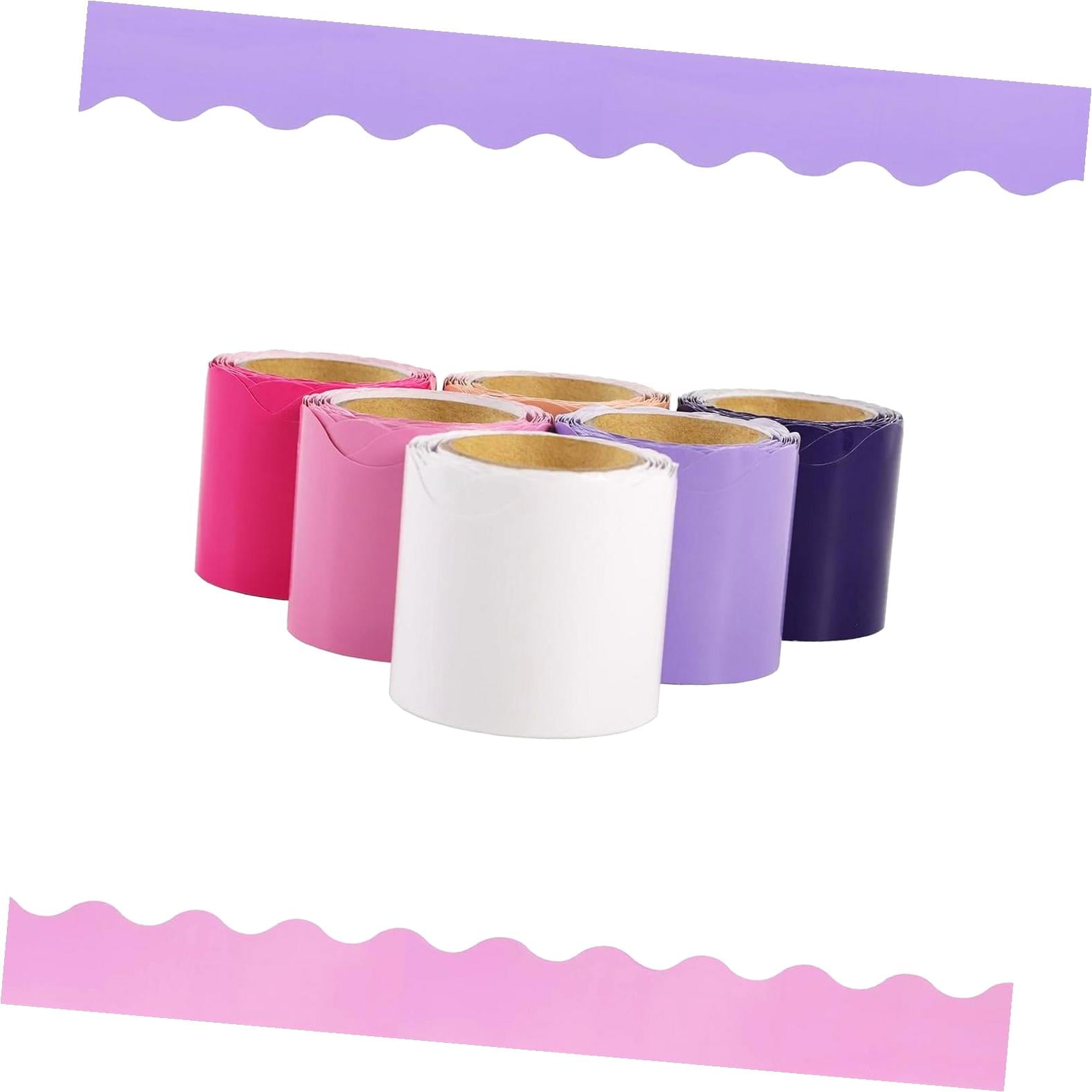 Fuliko 6 Rolls Vibrant Bulletin Board Edges, 196.8 ft Scalloped Trims ...