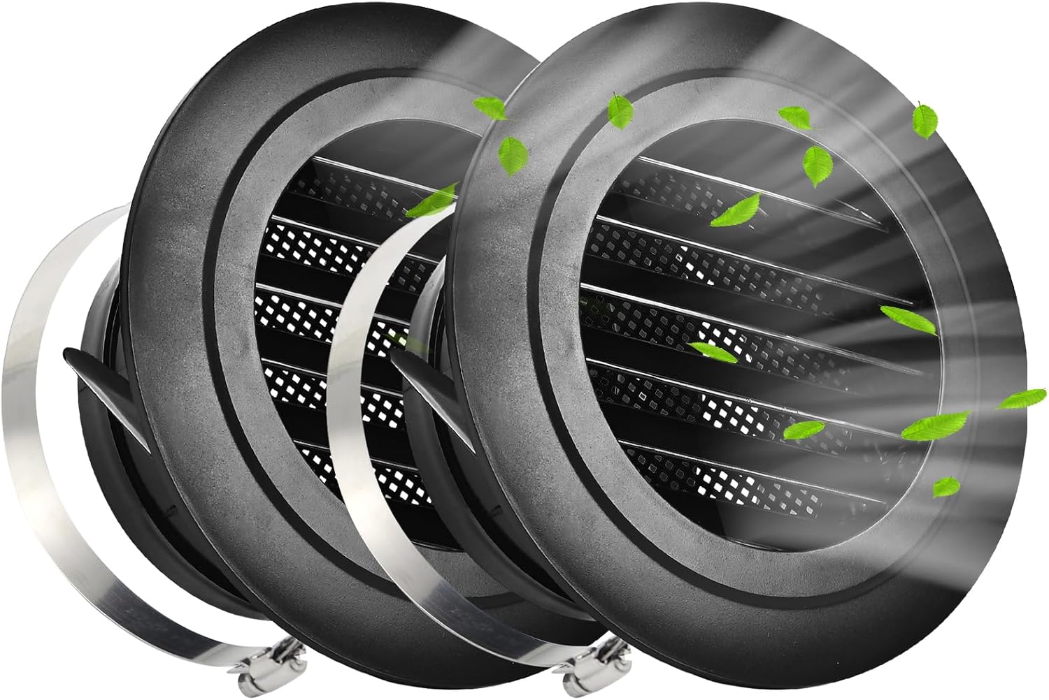 Fuliko (6 inch 150mm 2-Pack) Round Vent Covers with Insect Screens ...