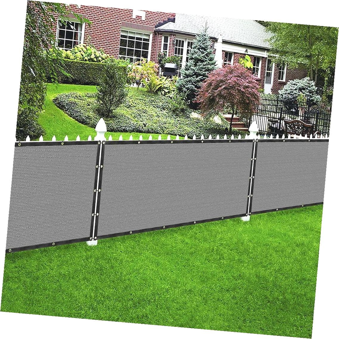 Fuliko 6' x 5' Grey Privacy Screen Fence Cover Panel Shade Cloth for ...