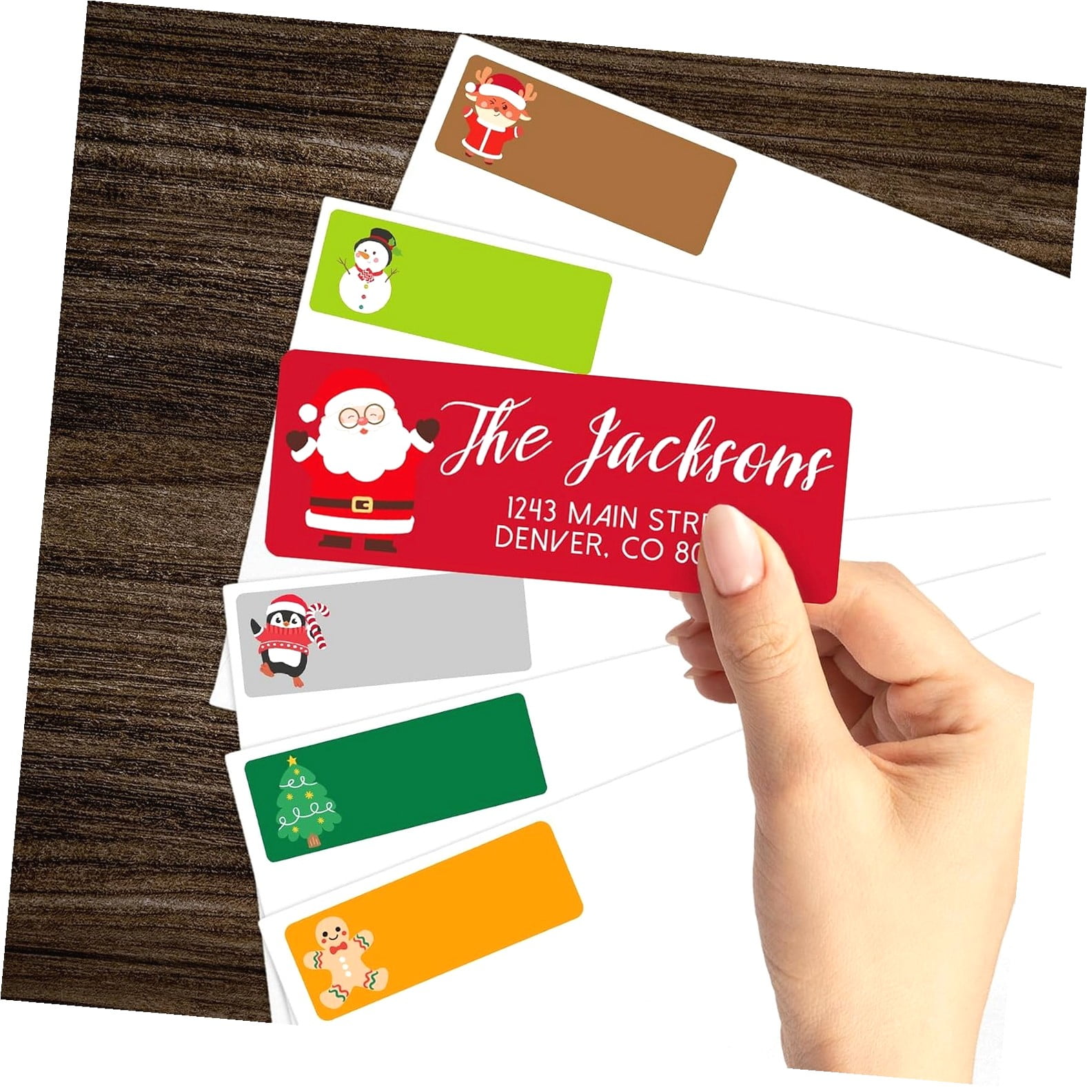 Fuliko 600Pcs Christmas Address Labels Tags Printable Mailing Labels ...