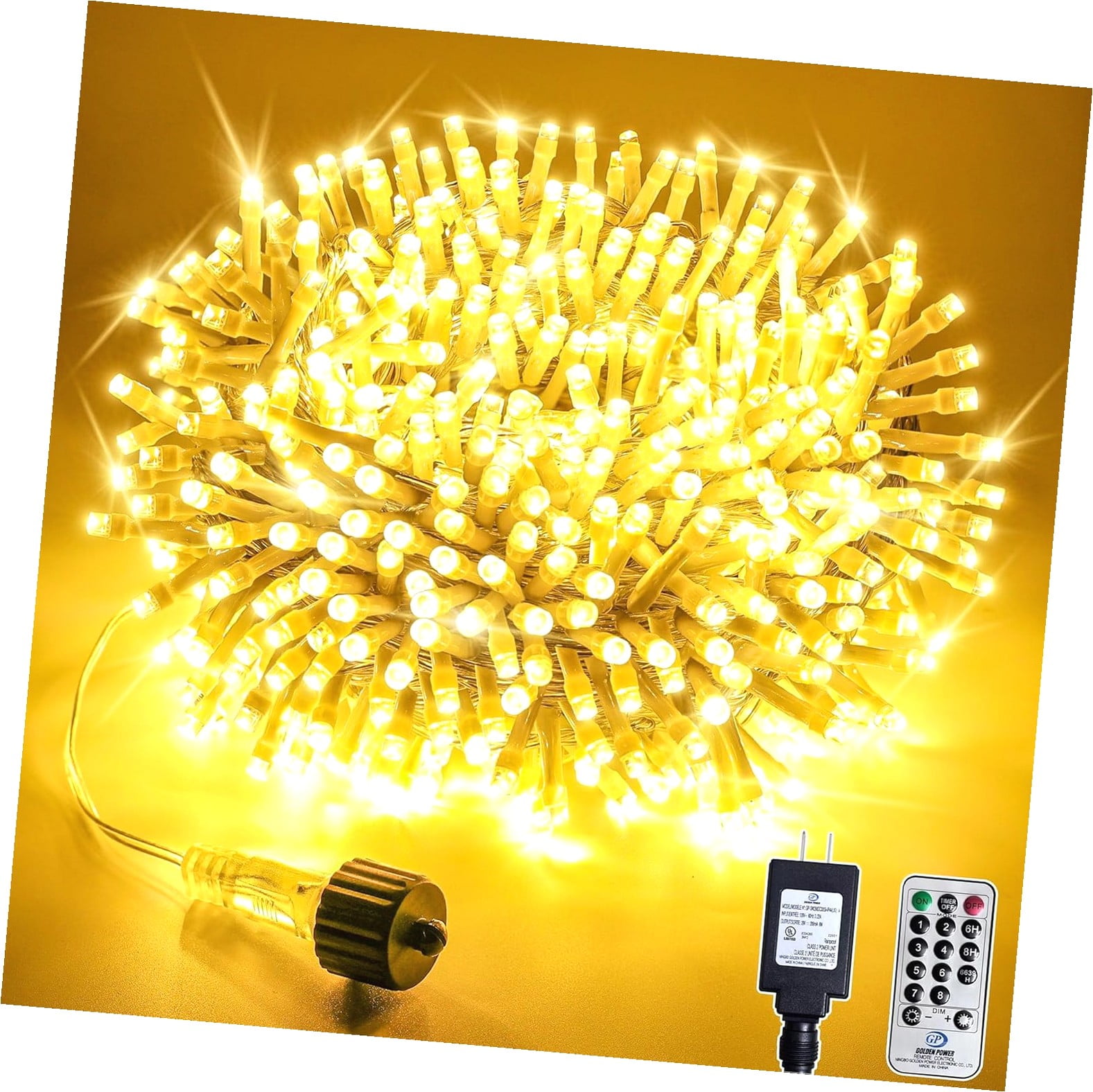 Fuliko 66FT 200 Christmas Tree Lights, Bright Warm White Christmas ...