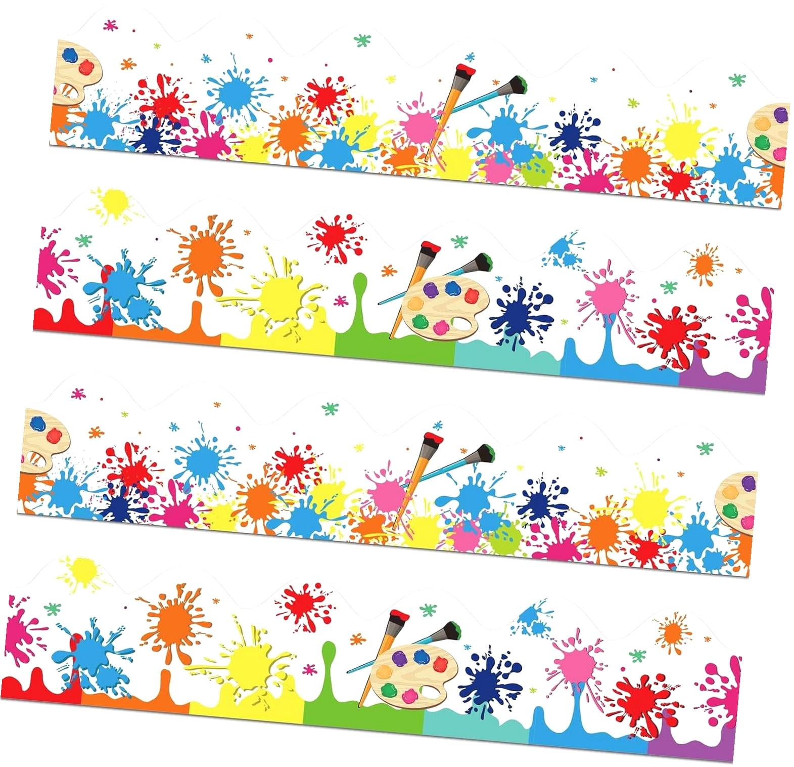 Fuliko 67ft Art Theme Bulletin Board Border Paint Trim Decorations for ...