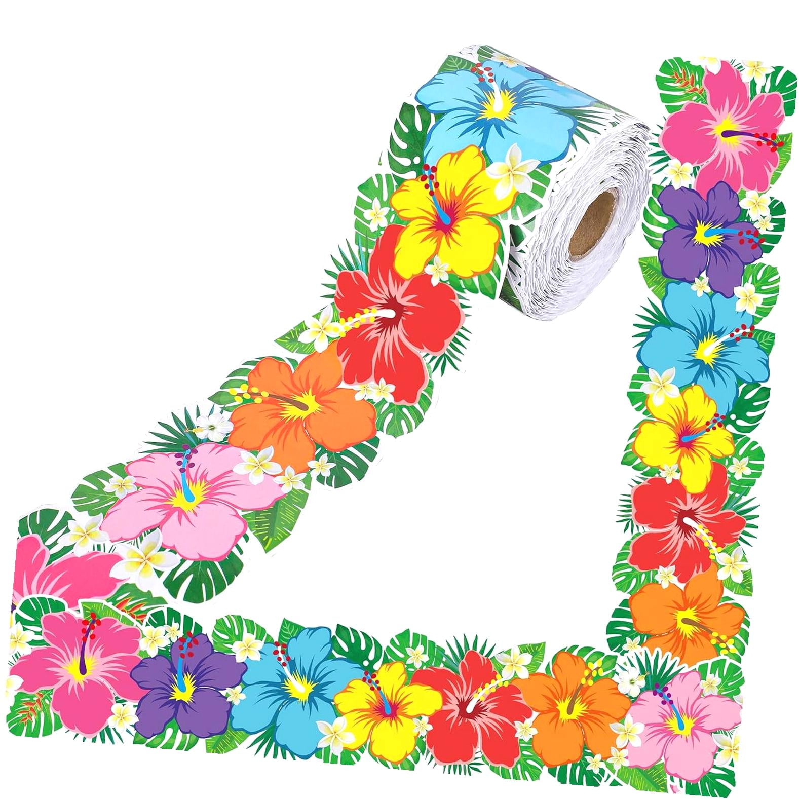 Fuliko 68.9 Ft Tropical Bulletin Borders Summer Hibiscus Classroom ...