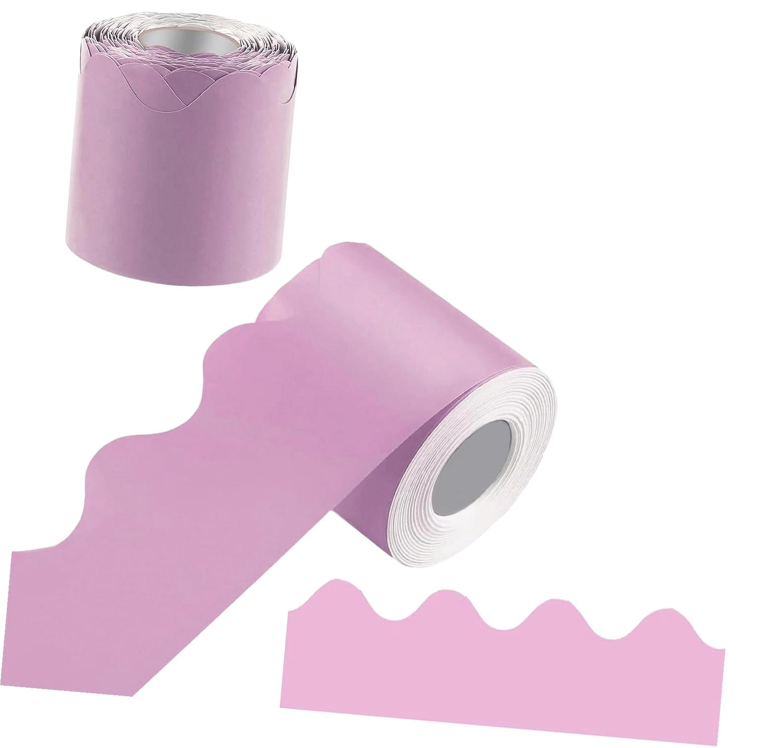 Fuliko 69 Feet Bulletin Board Borders, Pure Scalloped Rolled Border ...