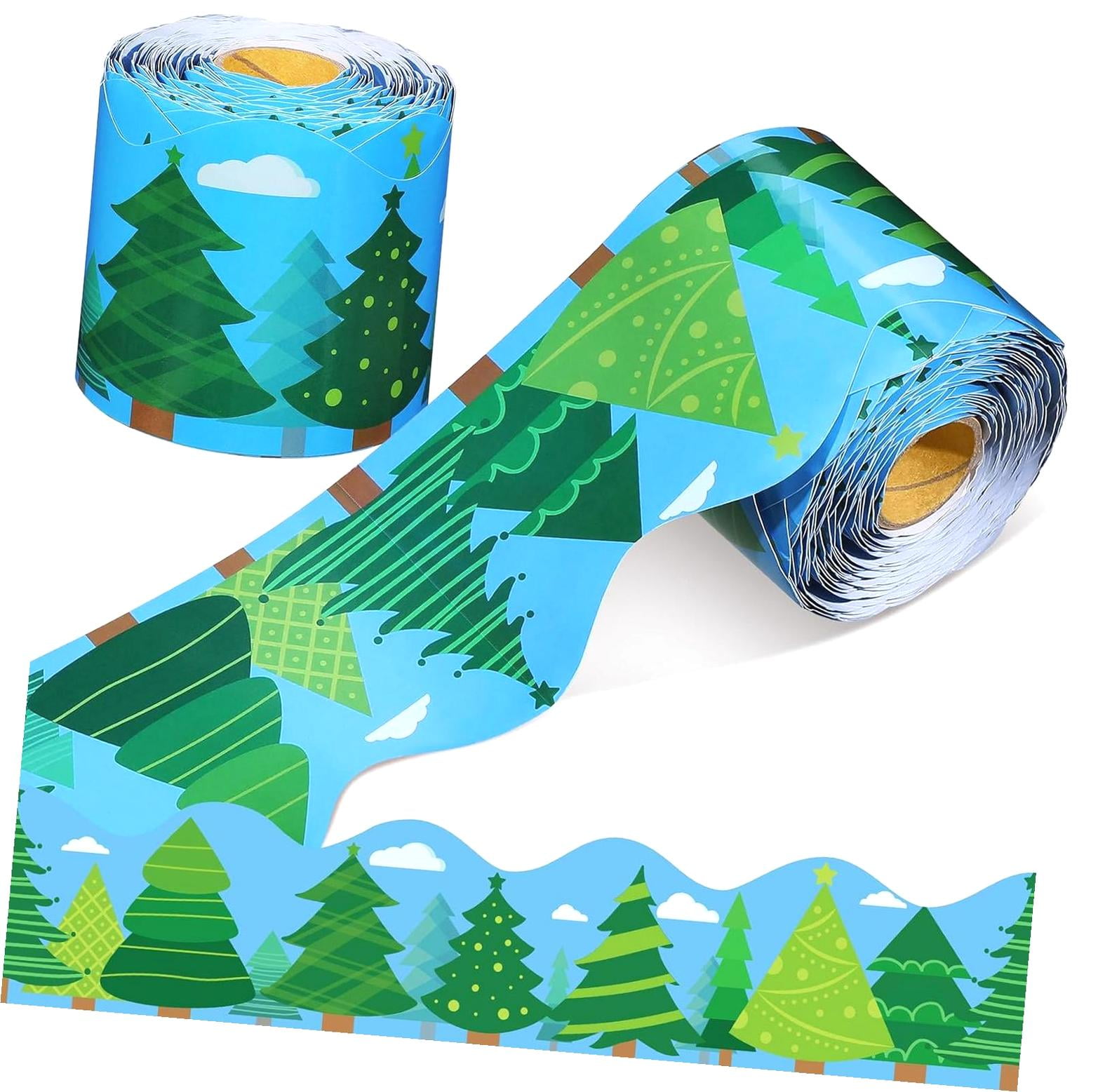 Fuliko 69 ft Scalloped Camping And Classroom Borders Featuring Pine ...